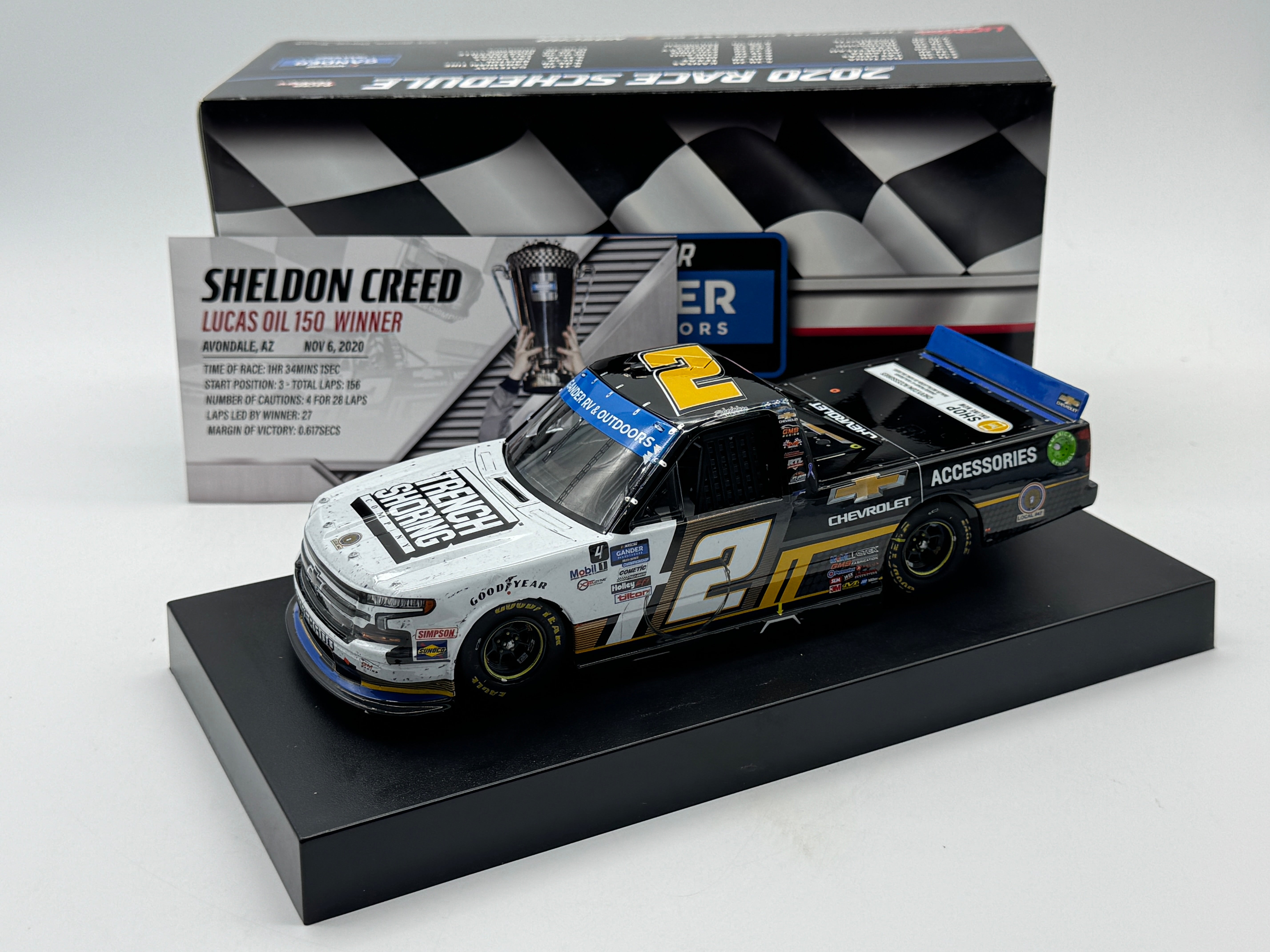 Item L045 - Sheldon Creed #2 Chevy Accessories Phoenix Win 2020 Silver – CircleBDiecastAuctions