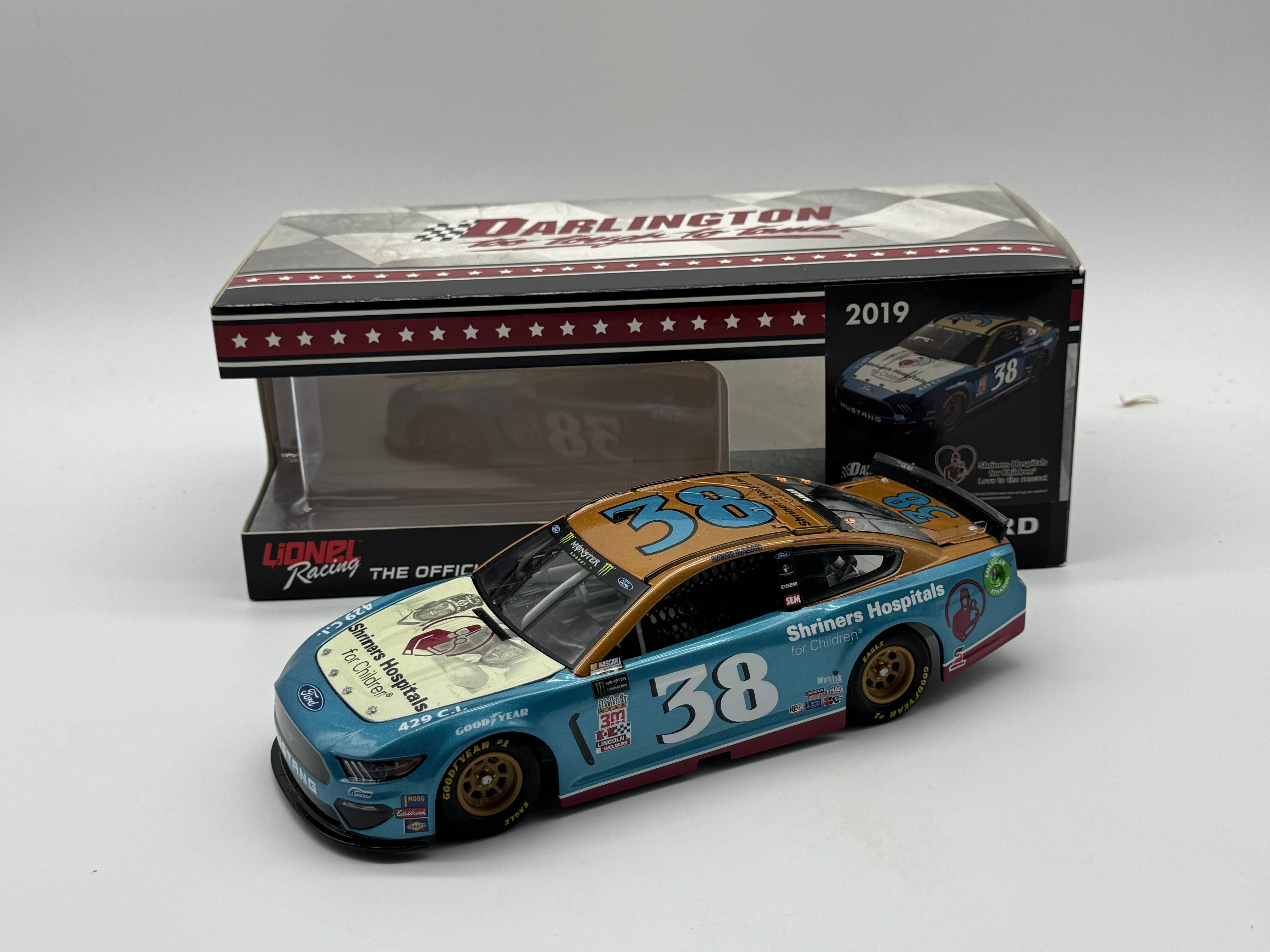 Item G339 - David Ragan #38 Shriners Darlington 2019 Mustang ...