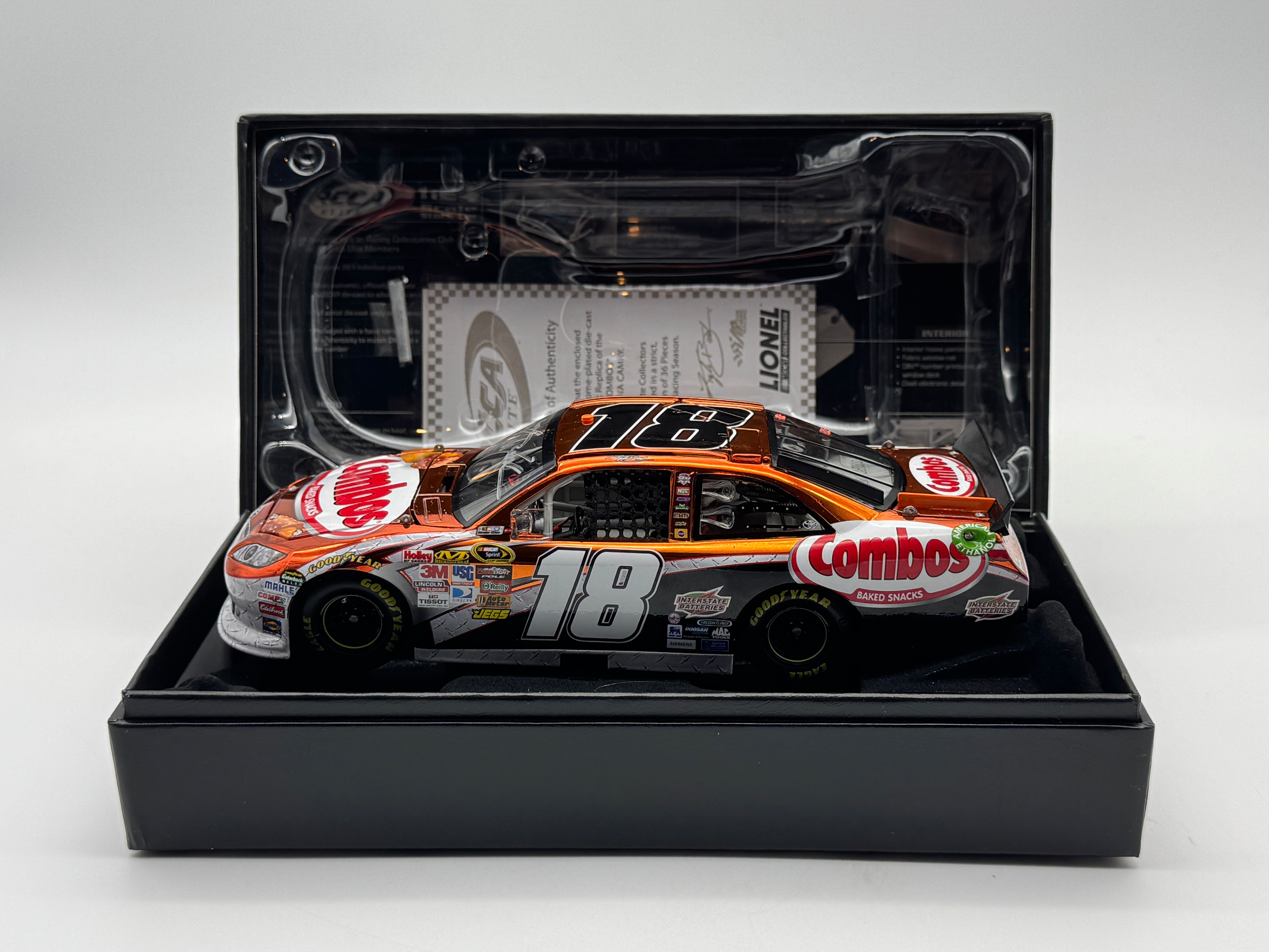 Item J811 - Kyle Busch #18 Combo's 2011 Camry Color Chrome Elite Autog ...