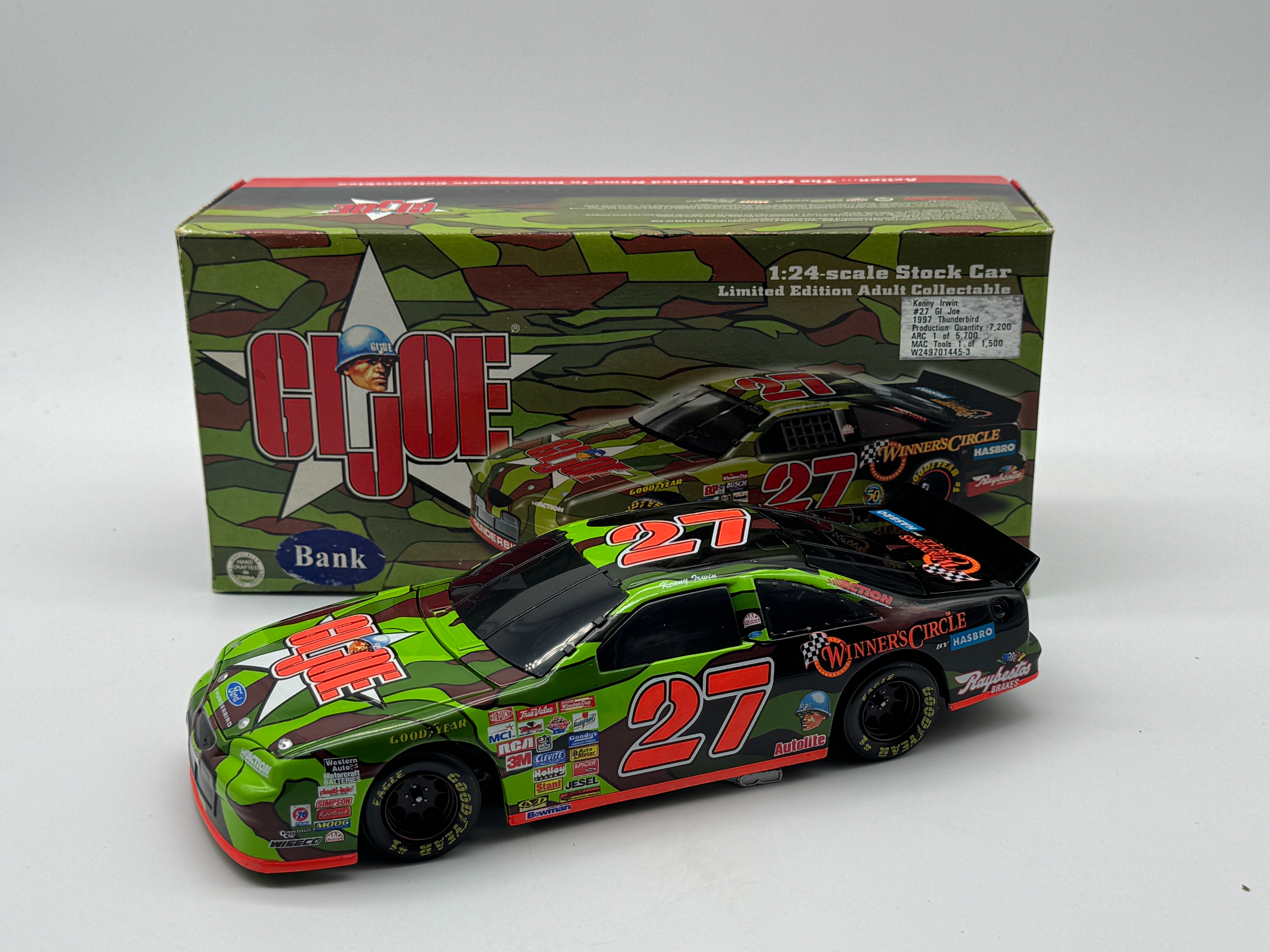 Item G867 - Kenny Irwin #27 GI Joe 1997 Thunderbird Bank ...