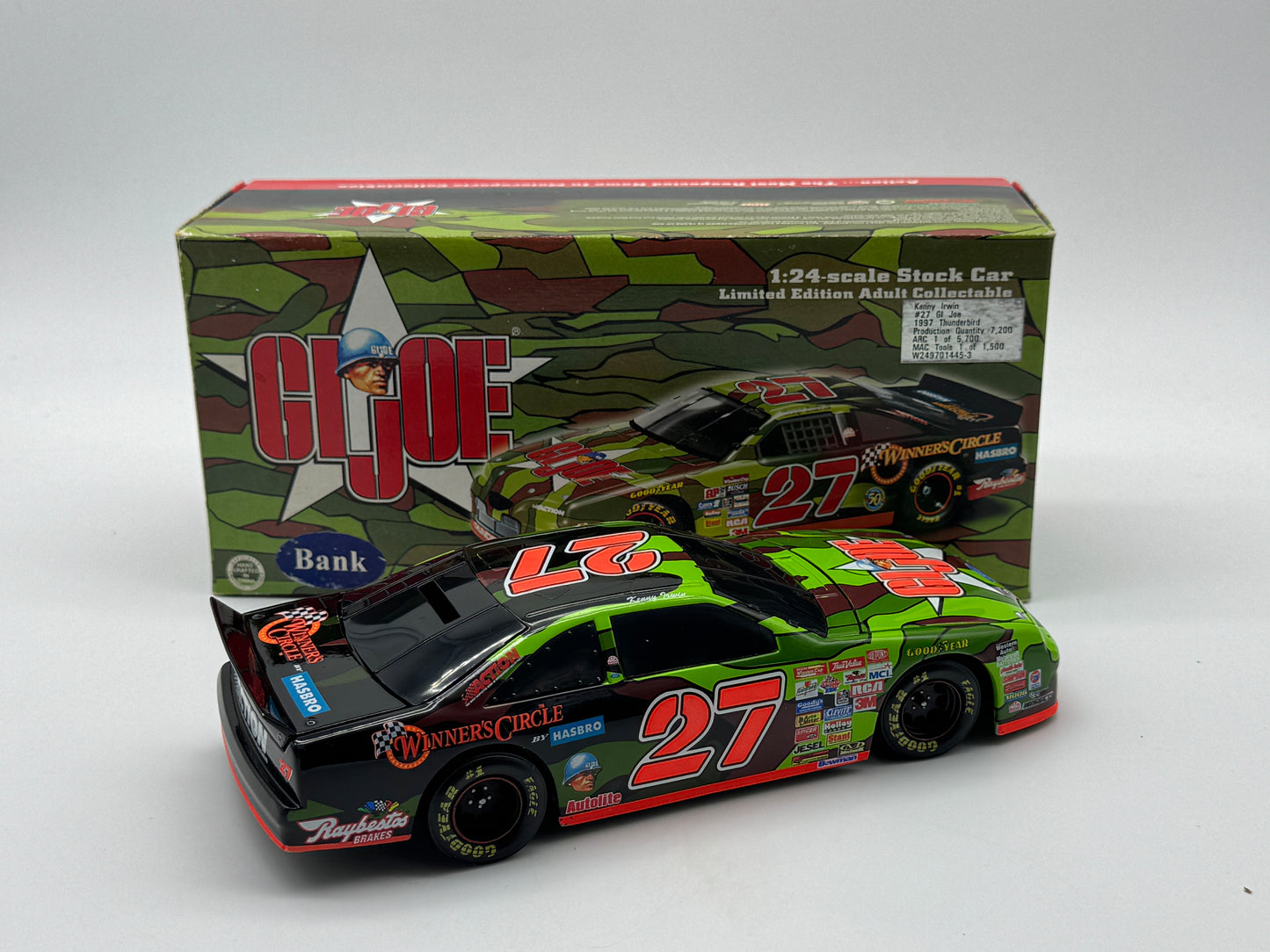 Item G867 - Kenny Irwin #27 GI Joe 1997 Thunderbird Bank ...