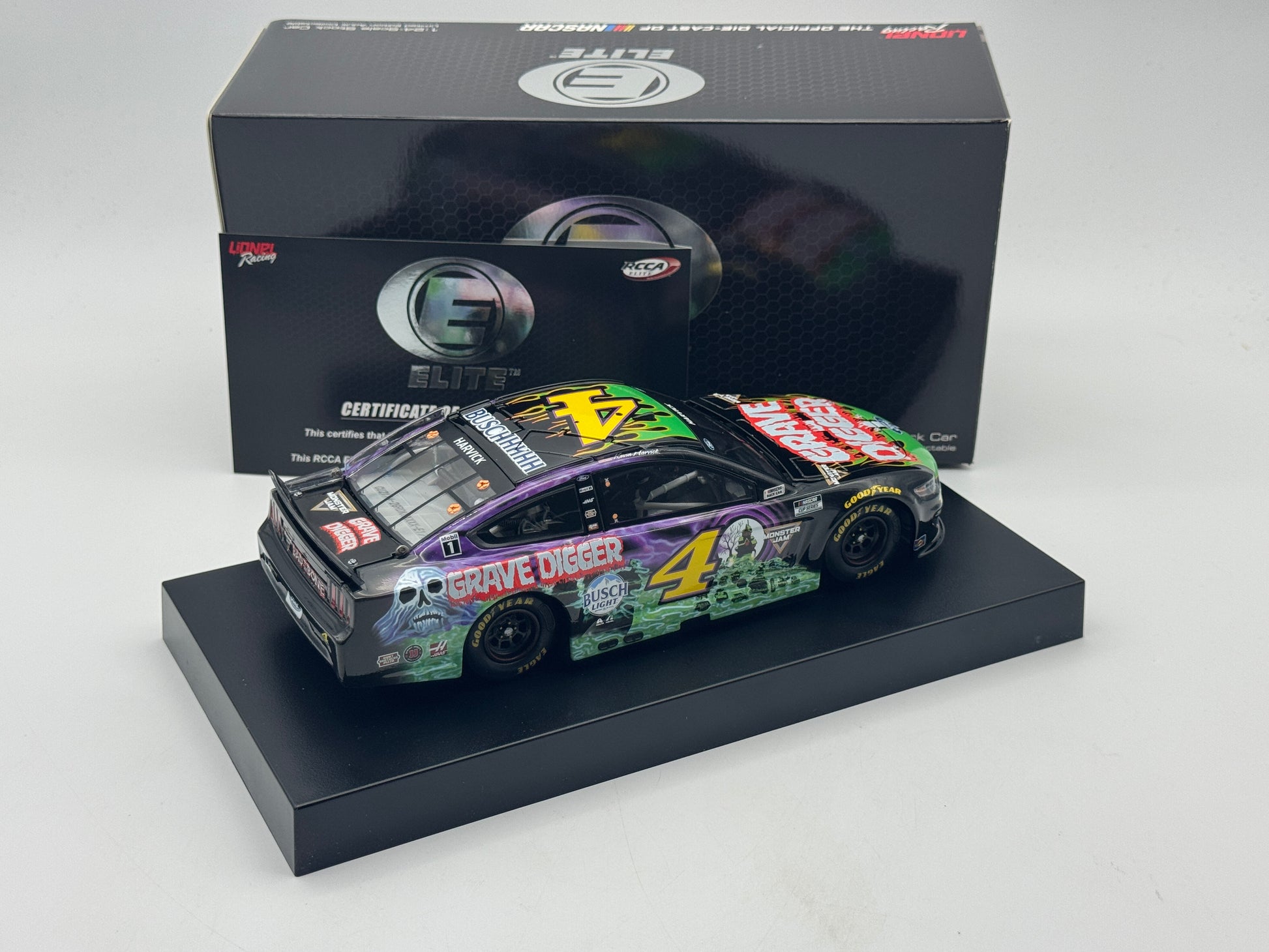 Item H961 - Kevin Harvick #4 Grave Digger 2021 Mustang Elite ...