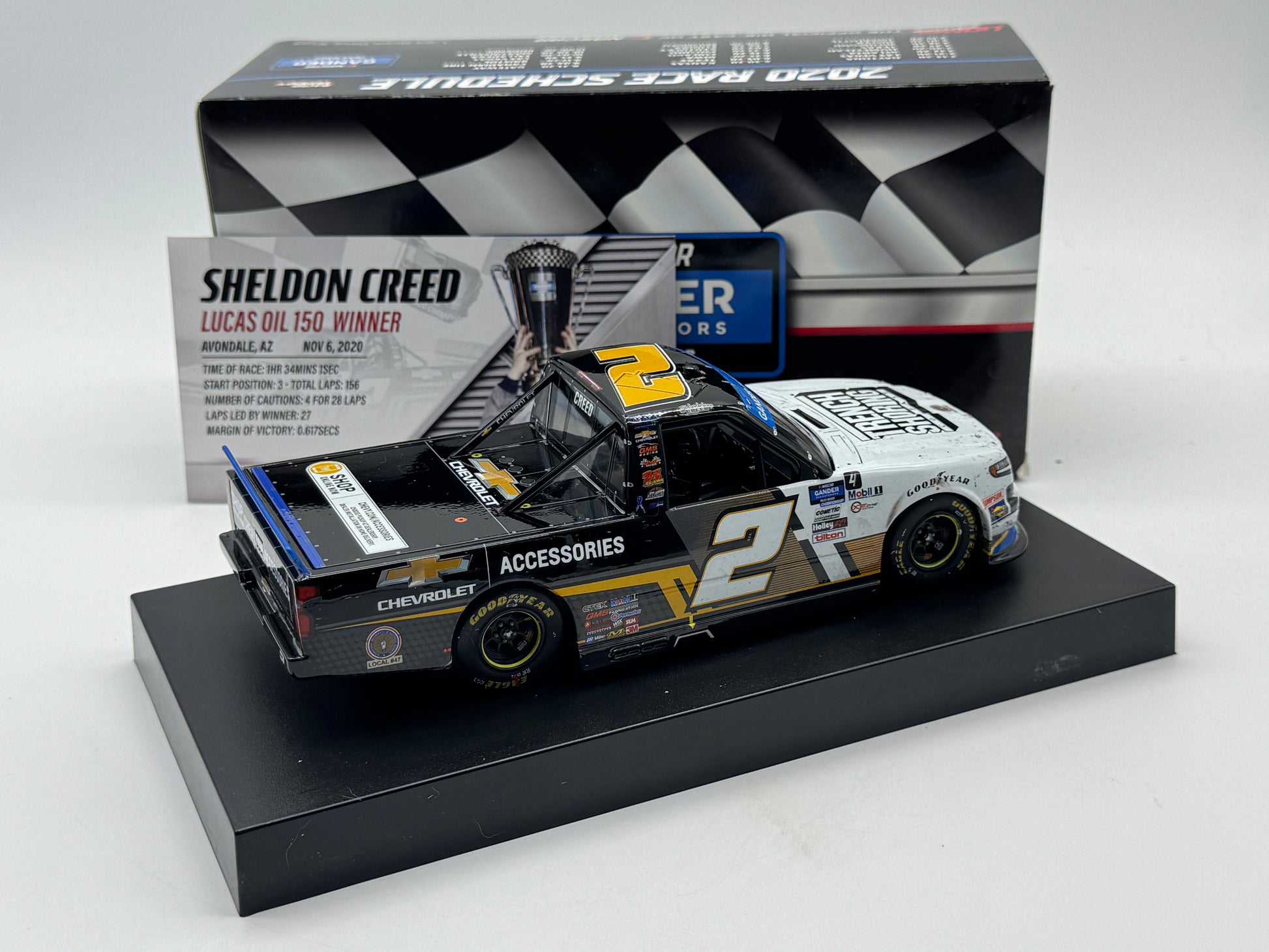 Item L045 - Sheldon Creed #2 Chevy Accessories Phoenix Win 2020 Silver – CircleBDiecastAuctions